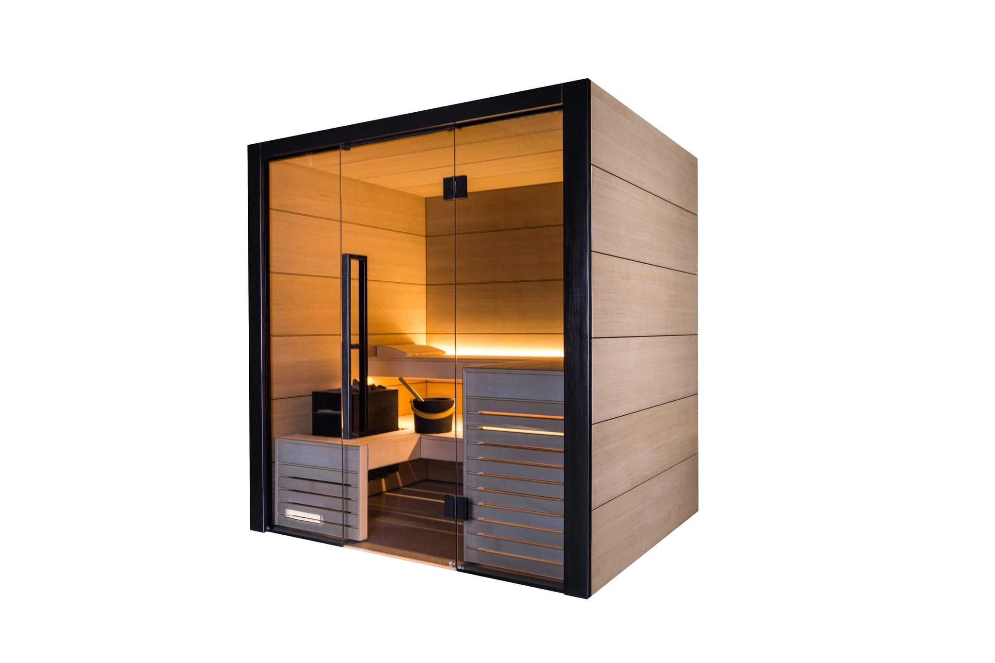 ThermaSol Fuji Indoor Sauna – 2–5 Person Luxury Sauna with Oak Interior ...